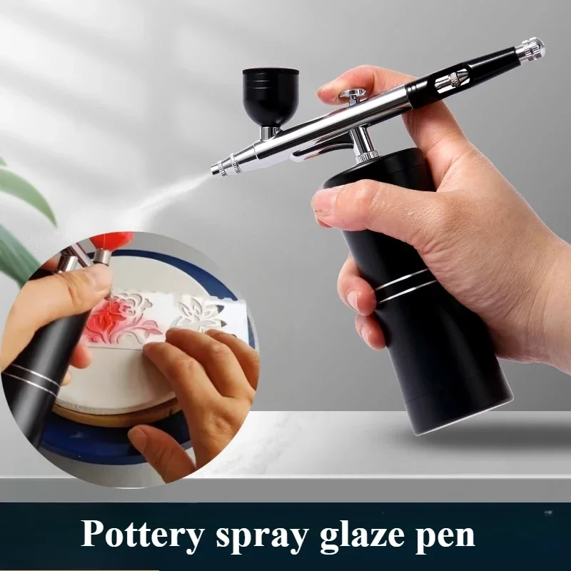 0.5mm Ceramic Glazing Portable Mini Rechargeable Spray Gas Pump Pen DIY ...