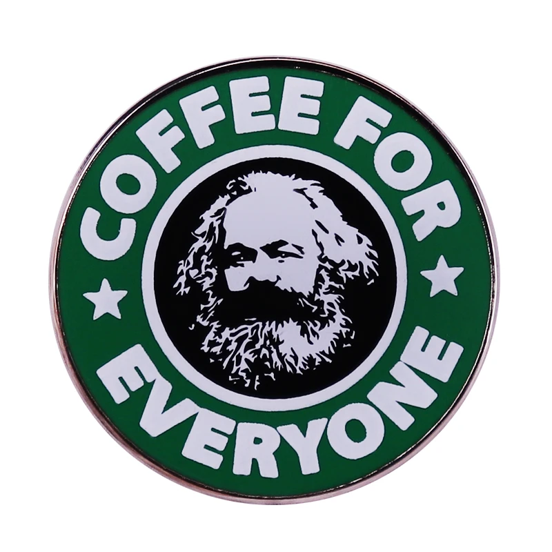 Karl Marx Socialist Coffee Brooch Pin| | - AliExpress