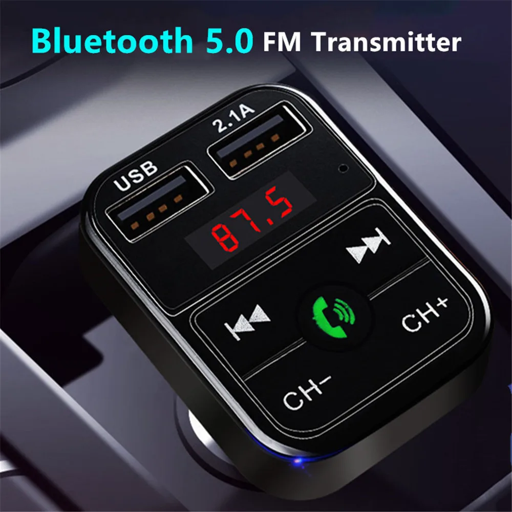 New-FM-Transmitter-Bluetooth-Handsfree-MP3-Audio-Music-Player-Dual-USB ...