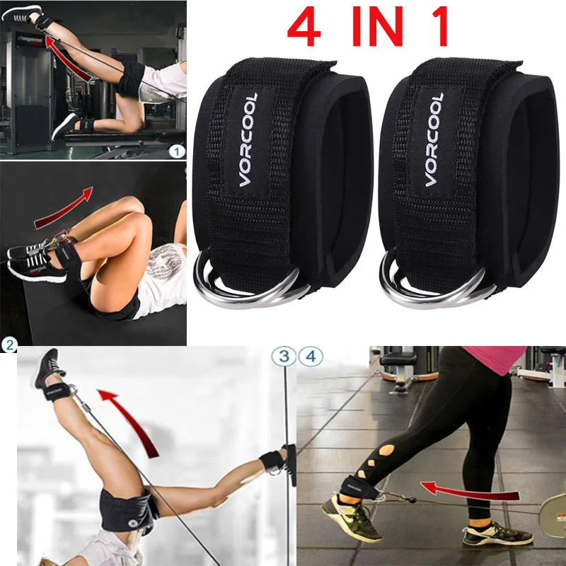 VORCOOL-2pcs-Ankle-Straps-Padded-D-ring-Ankle-Cuffs-for-Gym-Workouts ...