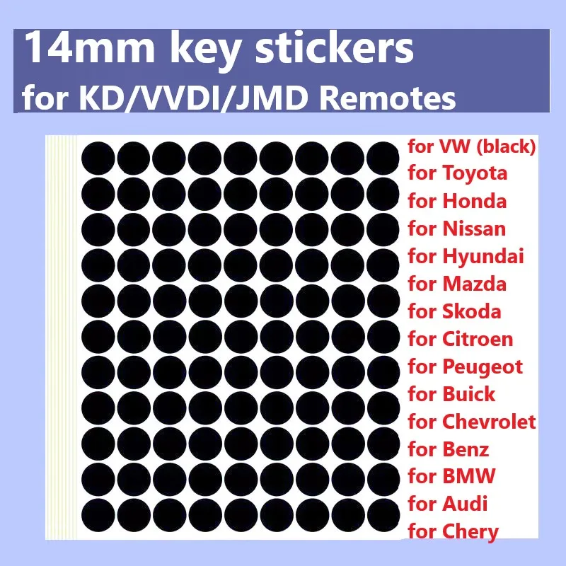 10-50-100pcs-14MM-Car-Key-Epoxy-Sticker-Remote-Logo-stickers-For-KEYDIY ...