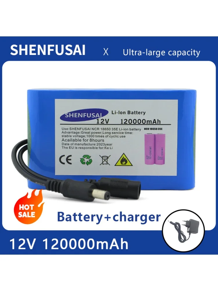 Original new portable 12V battery,100000mAh rechargeable lithium-ion ...
