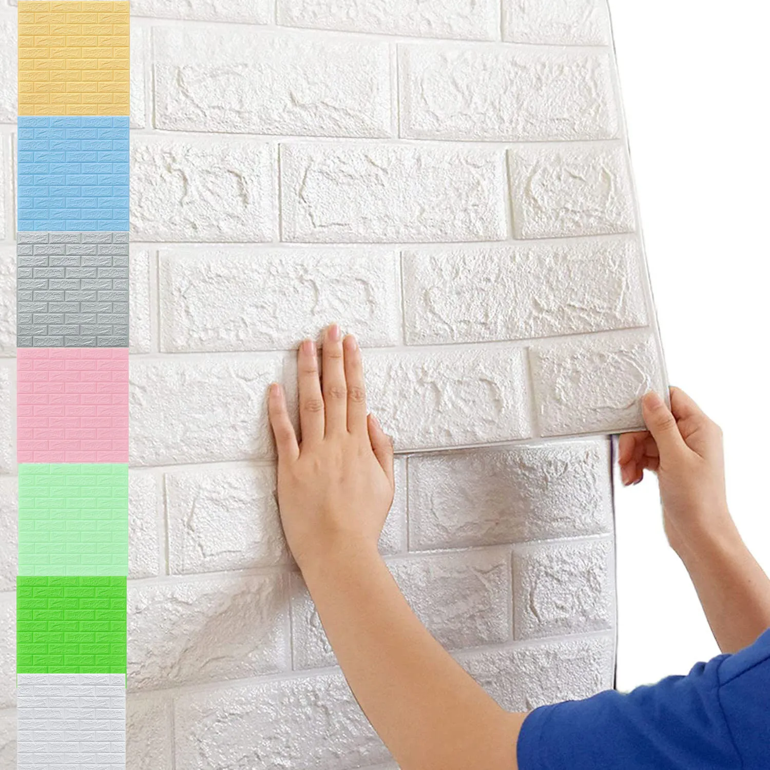 3D-Foam-Wall-Tiles-Brick-Pattern-Wall-Stickers-Wall-Panels-Self ...