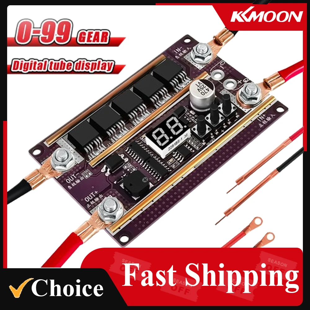 K99 Spots Welding Machine Control Board para 0.1 0.3mm Nickel Sheet Nickel metal 18650 Bateria ...