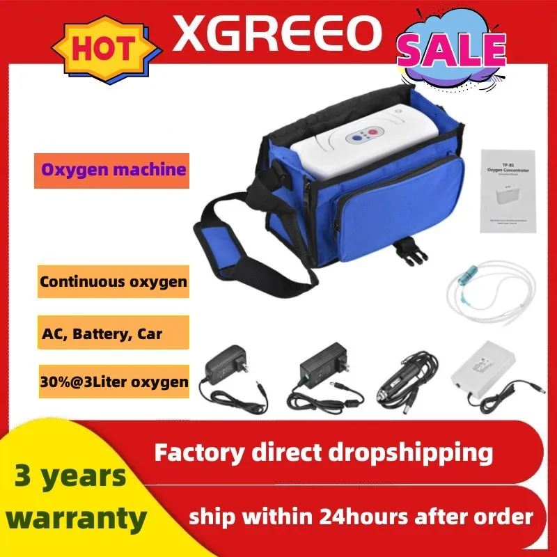 XGREEO-generador concentrador de oxígeno portátil, dos baterías, uso ...