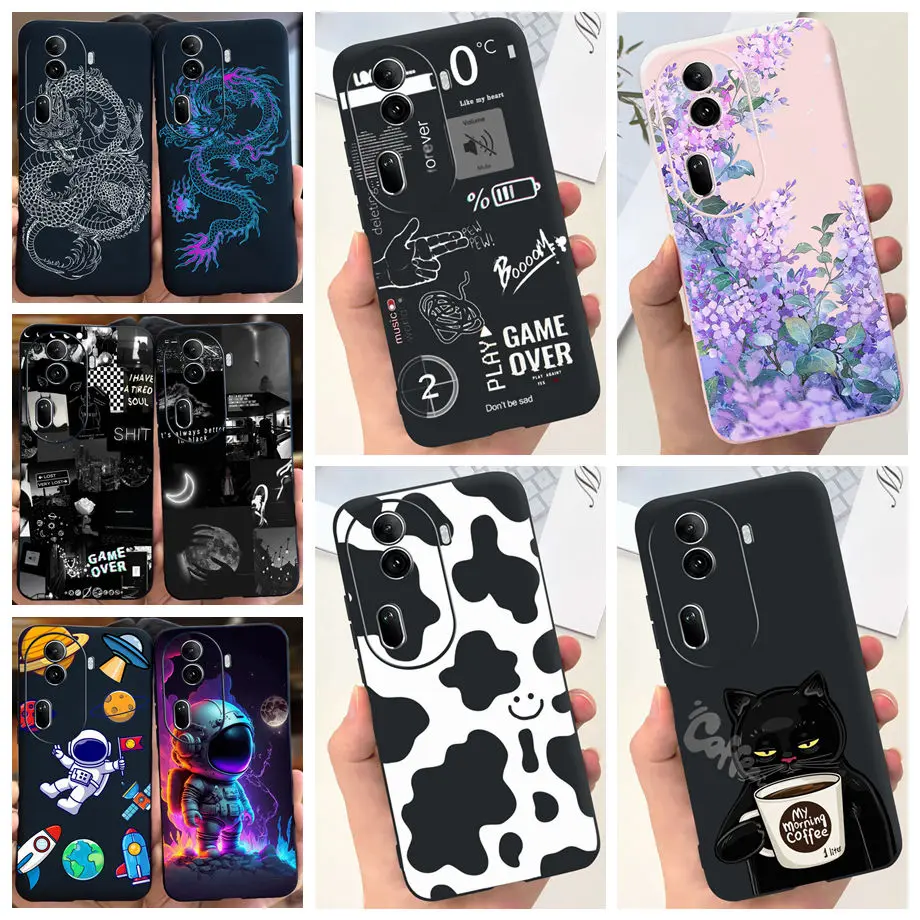 For-Oppo-Reno-11-5G-Case-CPH2599-Stylish-Pattern-Silicone-Soft-TPU ...