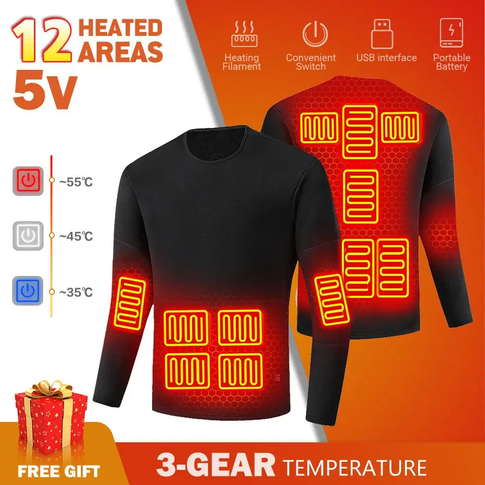 New-Self-heating-Underwear-Men-Skiwear-Winter-Thermal-Underwear-Heated ...