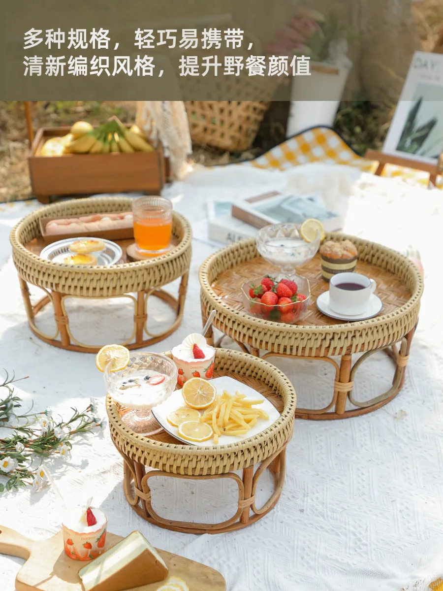 Thailand Rattan Bay Window Coffee Table Balcony Low Table Tea Table ...