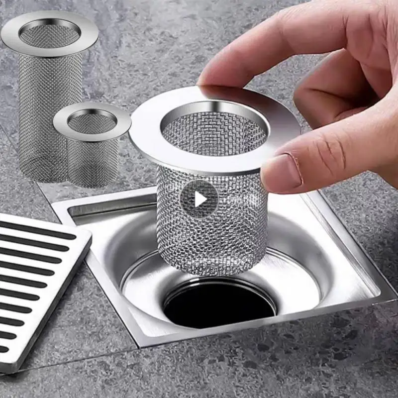 Floor-Drain-Filter-Mesh-Stainless-Steel-Kitchen-Sink-Strainer-Anti-clog ...