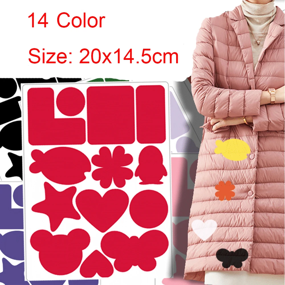 14 Color Self Adhesive Sticker Waterproof PVC Patches Repair Kit Fix ...
