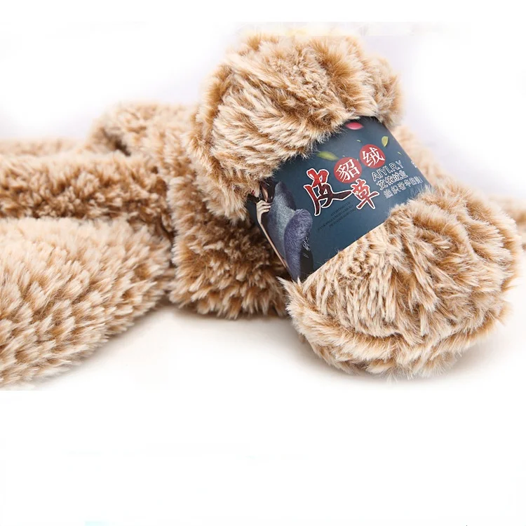 Mink Fur Yarn Plush Pluffy Diy Imitation Mink Fur Thread Handmade Scarf ...