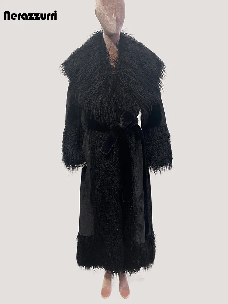 Nerazzurri-Winter-Long-Soft-Fluffy-Thick-Warm-Faux-Fur-Coat-Women-with ...