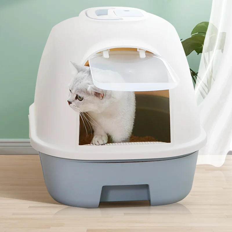 Extra Large Cat Litter Self Cleaning Closed Mat Carpet Scraper Hut ...