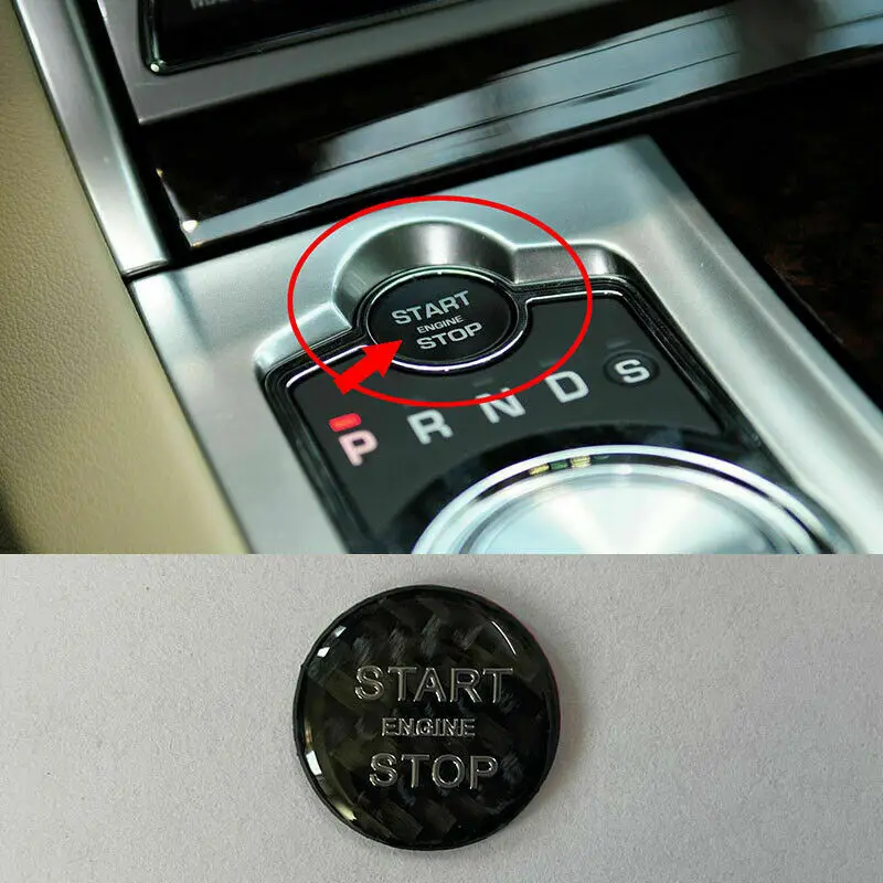 For-Jaguar-XF-2012-2015-Carbon-fiber-Start-Button-Ignition-Overlay ...