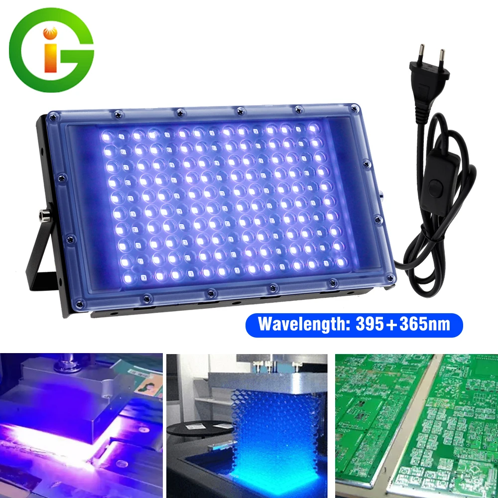 395nm-365nm-LED-UV-Floodlight-300W-Stage-Backlight-220V-Waterproof-Ultravilet-Lamp-Fluorescent ...