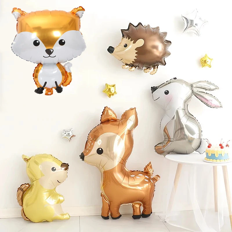 Woodland-Animals-Foil-Balloons-Forest-Fox-Squirrel-Raccoon-Ballon-Tiger ...