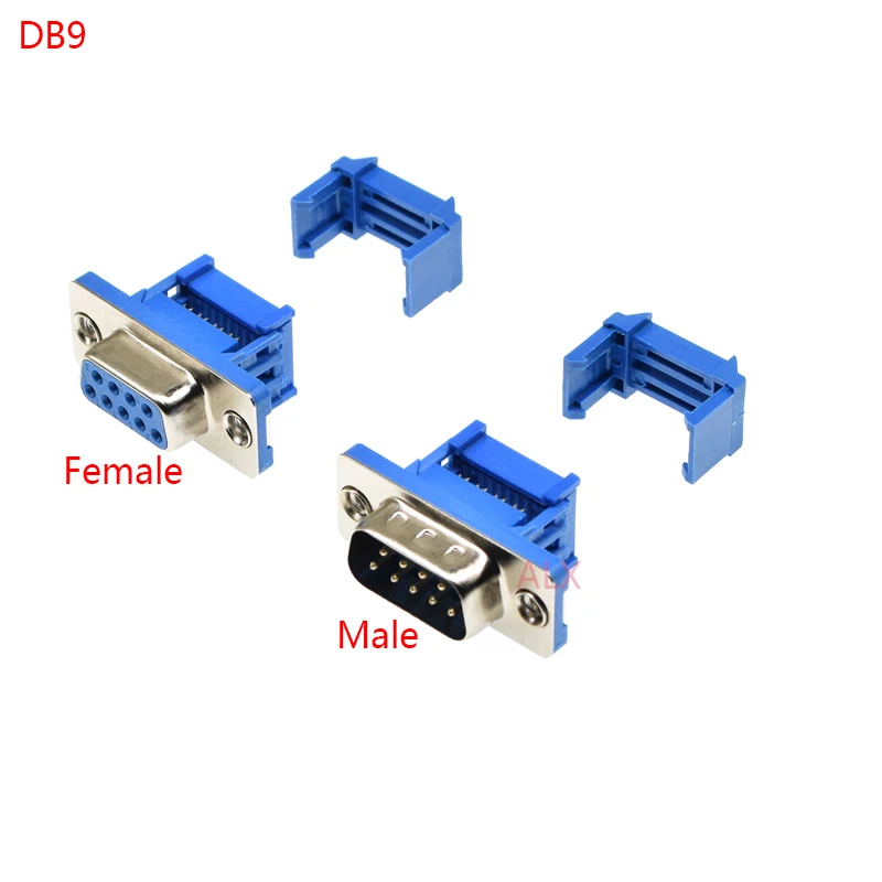 5PCS-DIDC9-DB9-Male-Female-serial-port-CONNECTOR-IDC-crimp-Type-D-Sub ...