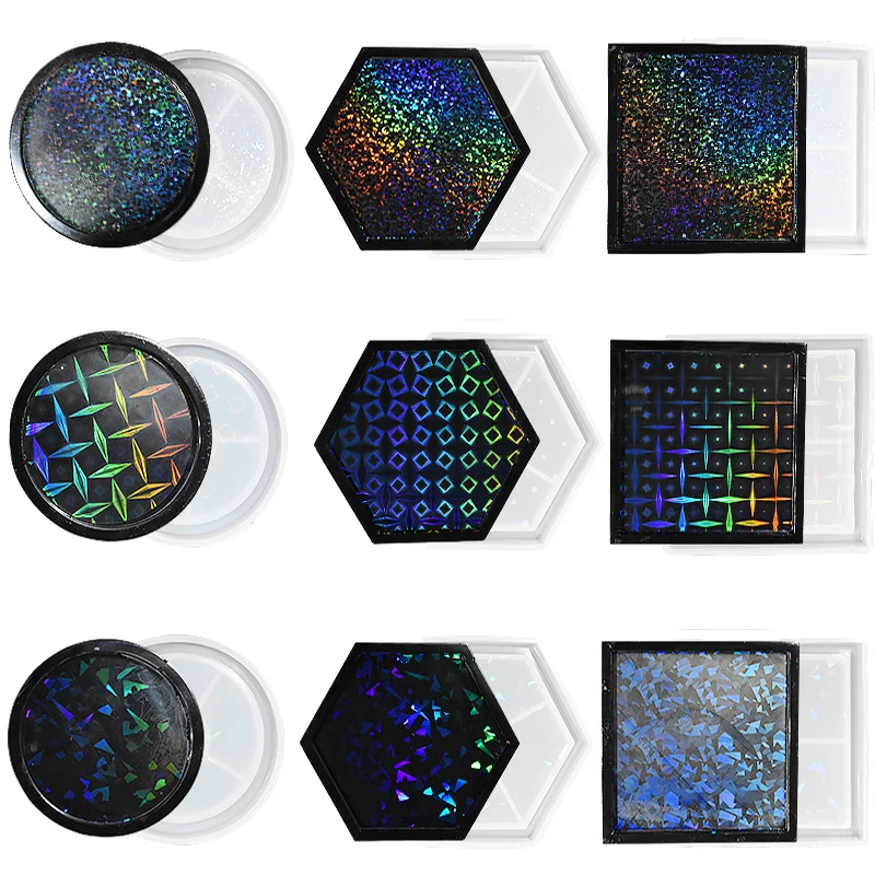 Runde-Platz-Coaster-Harz-Silikon-Form-UV-Epoxy-Harz-Formen ...