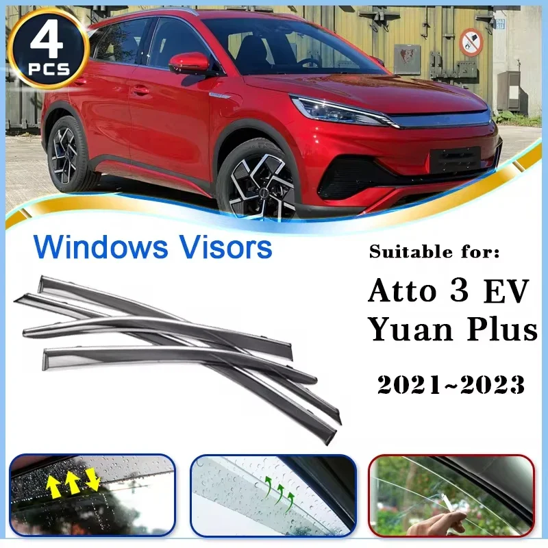 Window-Visor-for-BYD-Atto-3-EV-2022-Yuan-Plus-Car-Accessories-Rain ...
