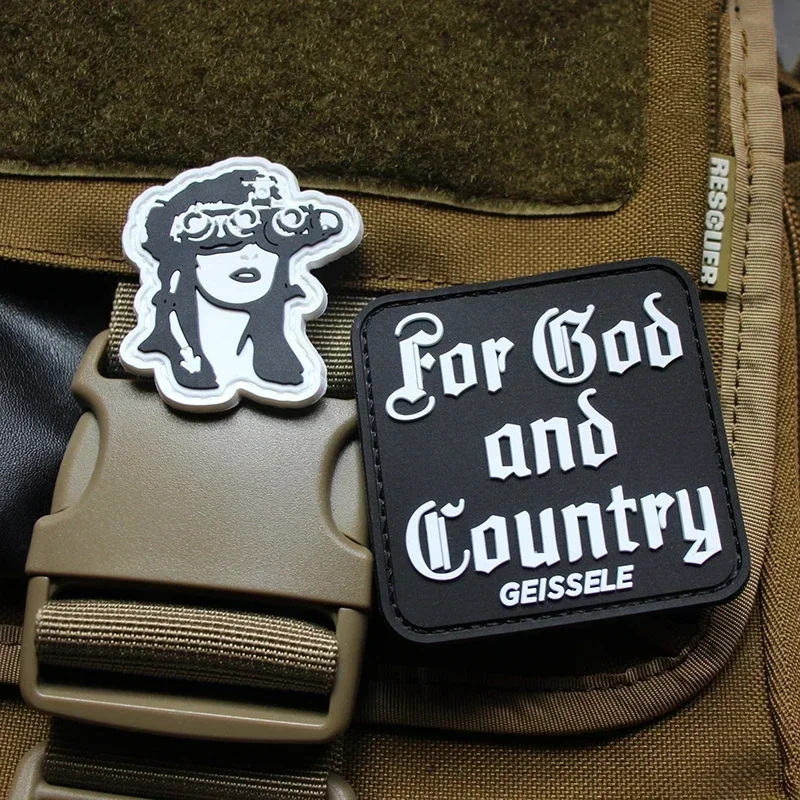 PVC-Armband-Tactical-Helmet-Backpack-Stickers-Geissele-for-God-and ...