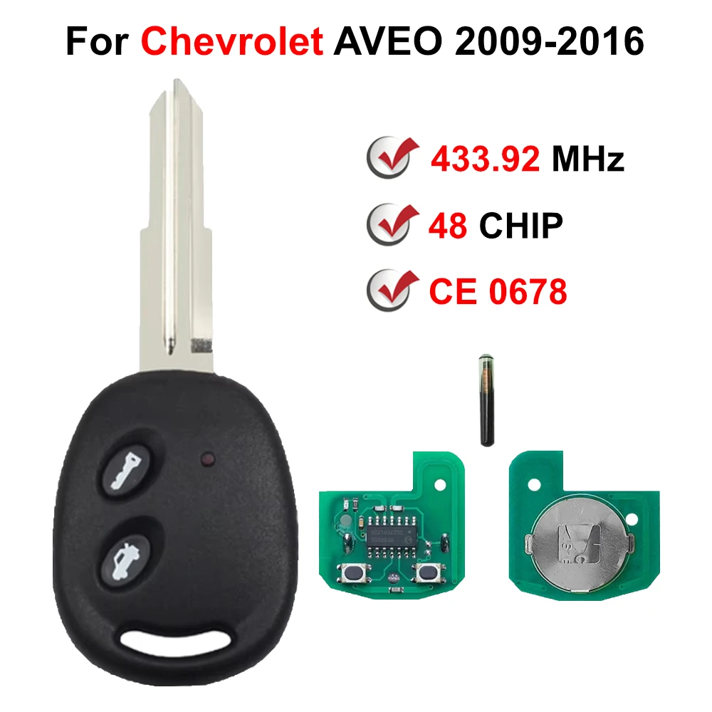 433.92 MHz FSK ID48 Chip CE0678 RK950EUT Remote Car Key Fob For ...