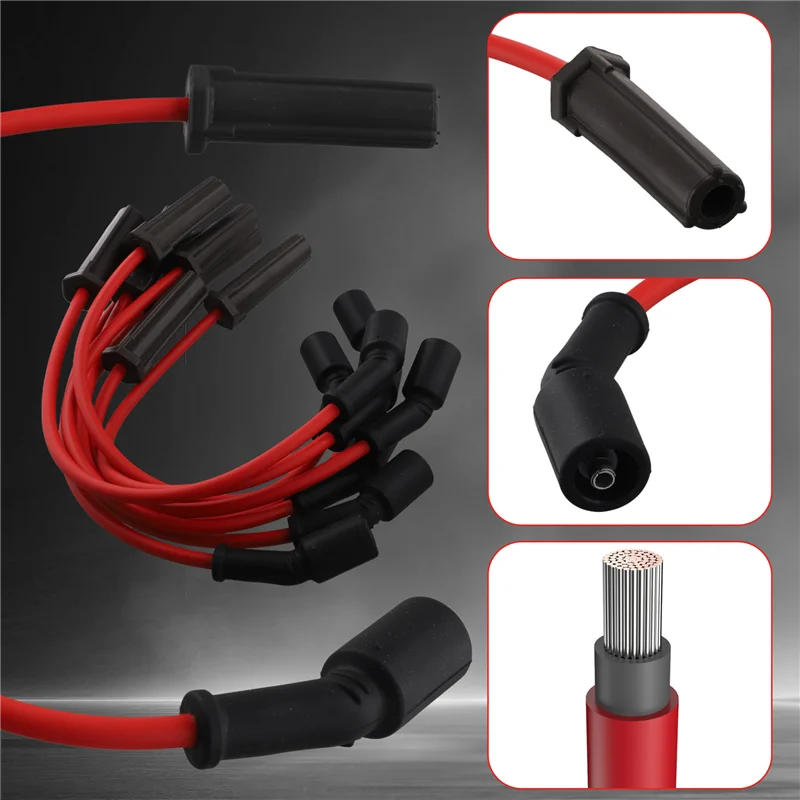 8X Spark Plug & 8X Ignition Wires For GMC Cadillac Hummer 5.3L 6.0L V8 ...
