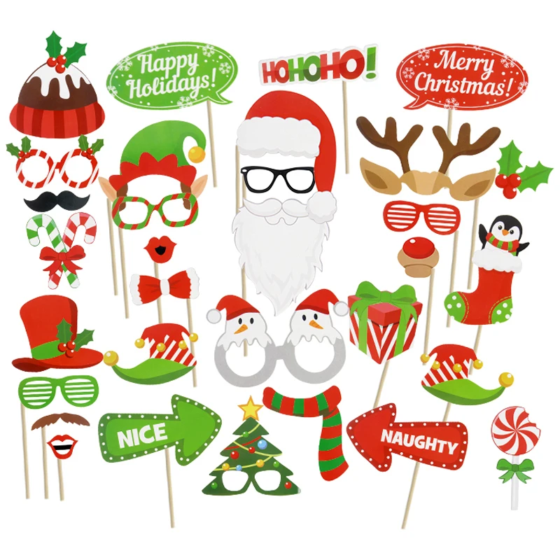 Diy Christmas Photo Booth Props