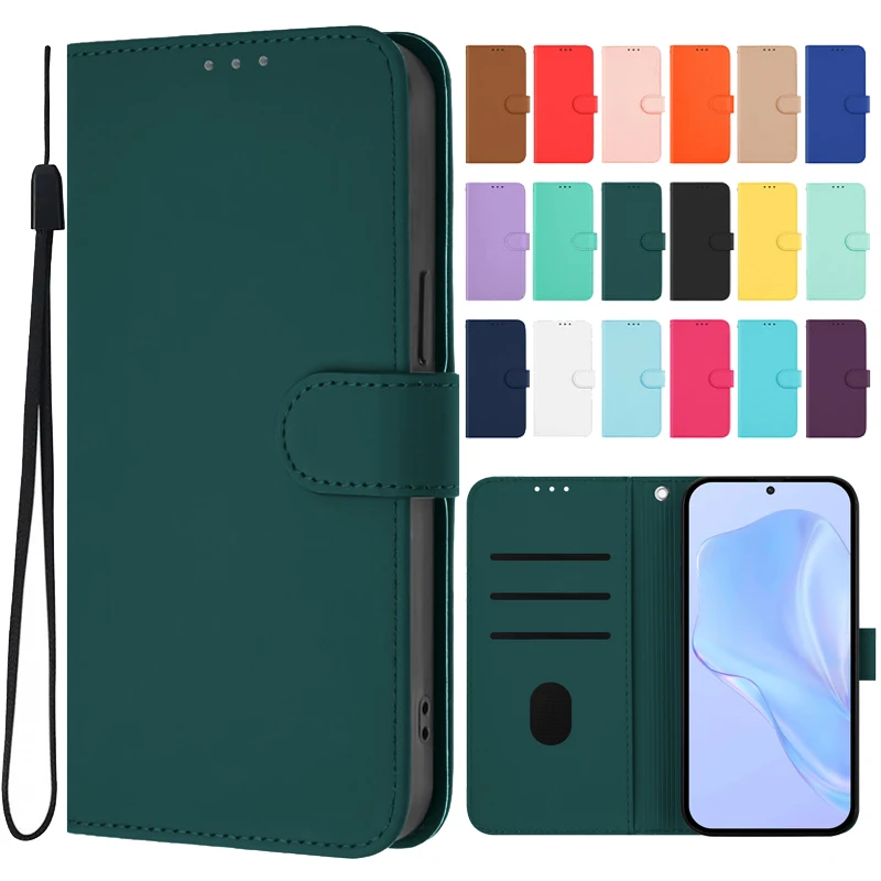 Premium Wallet Flip Cover Phone Case with Lanyard and Magnetic Buckle ...