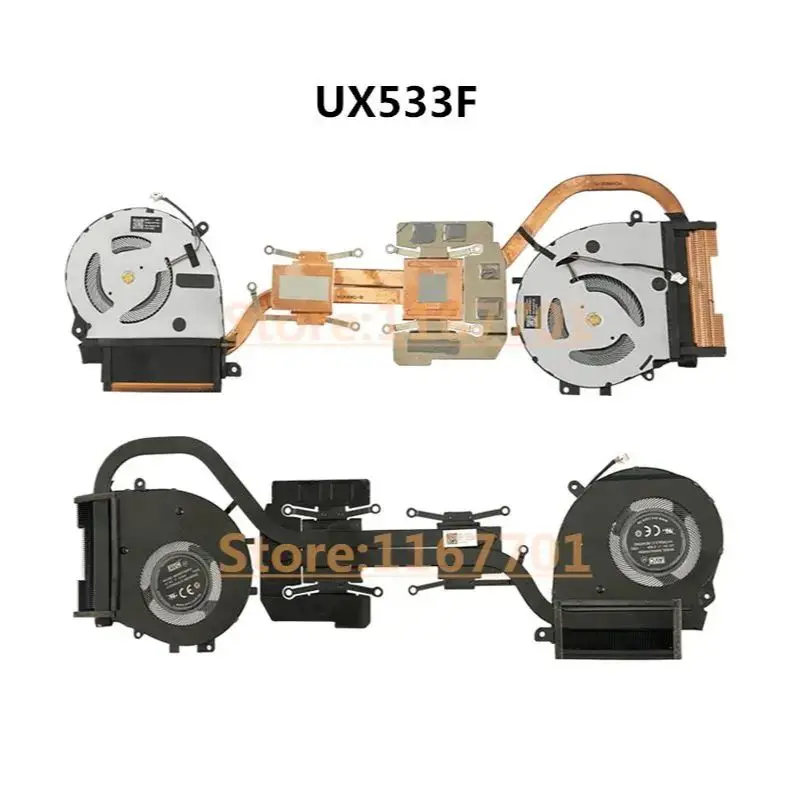 Original-Laptop-CPU-GPU-Cooling-Heatsink-Fan-For-Asus-Zenbook-15-UX533 ...