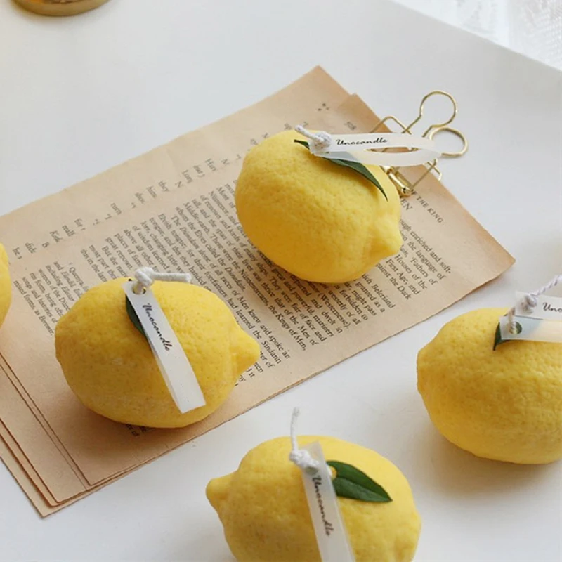Creative-3D-Lemon-Scented-Candle-Silicone-Resin-Soap-Molds-Fruit-Mango ...