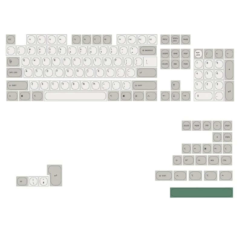 652F-131Keys-MAProfile-Retro-Minimalist-Keycap-for-Mechanical-Keyboards ...