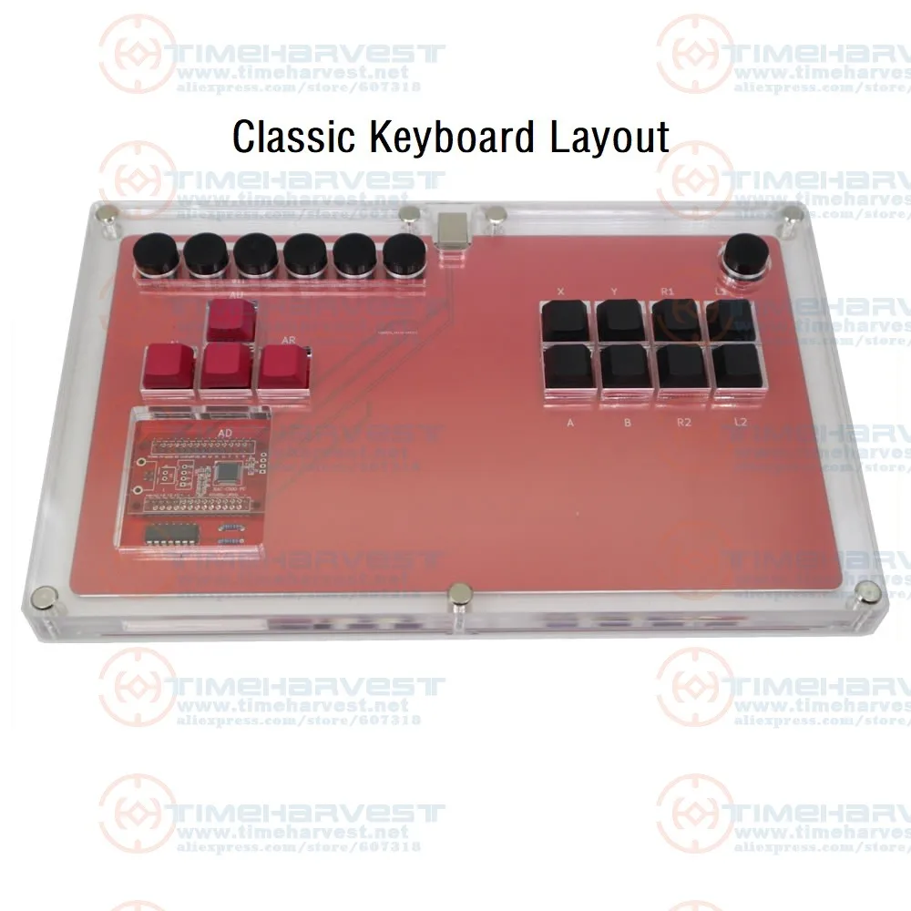 All Buttons Hitbox Style Arcade Game Console Joystick Transparent Fight ...