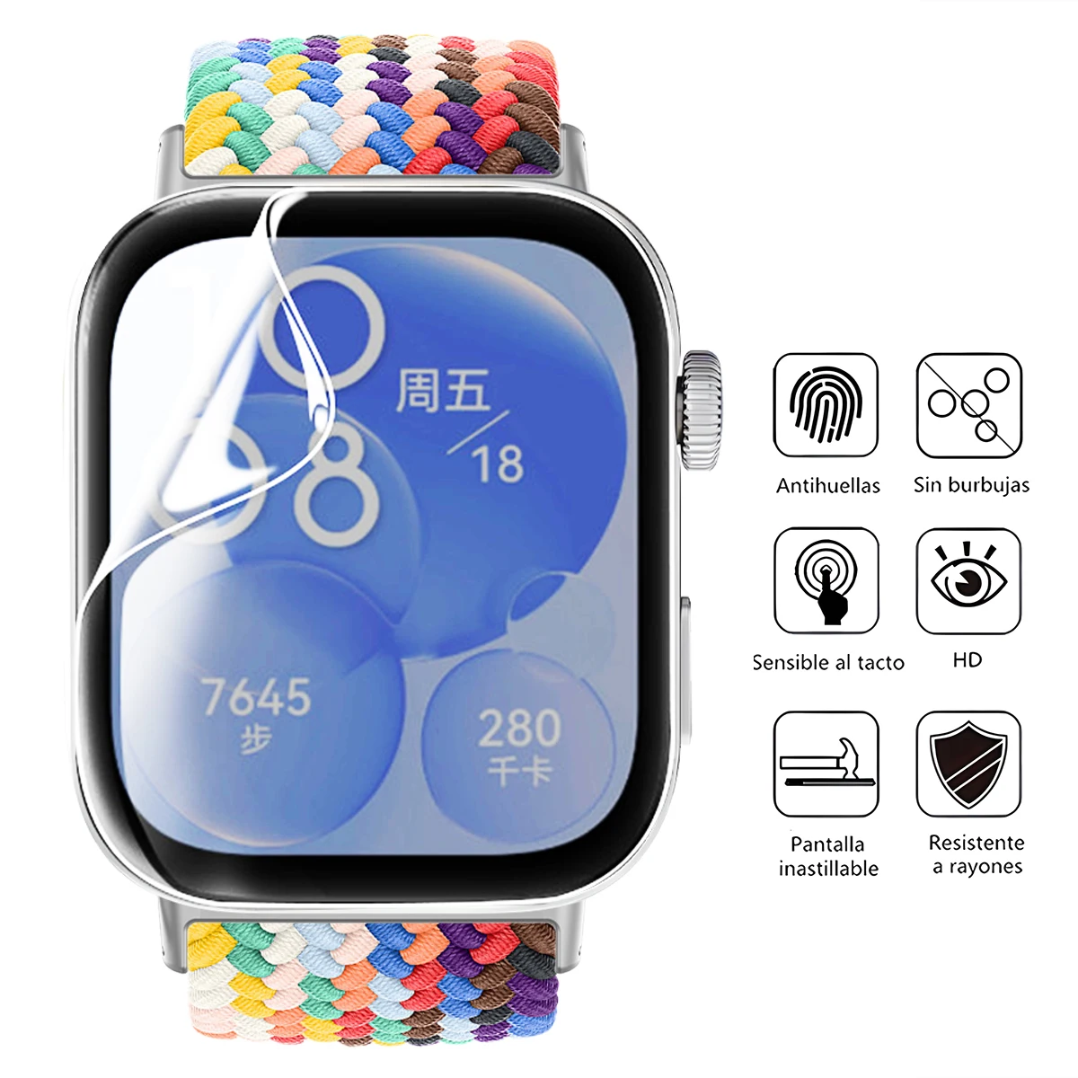 Hydrogel-Film-For-Huawei-Watch-Fit-3-Smartwatch-HD-Soft-Anti-Scratch ...