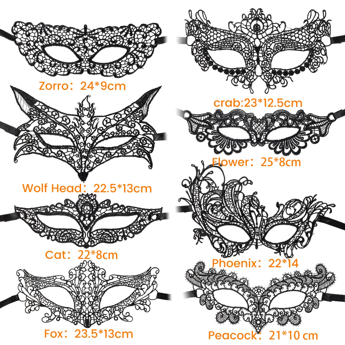 Simple Lace Masquerade Masks Templates