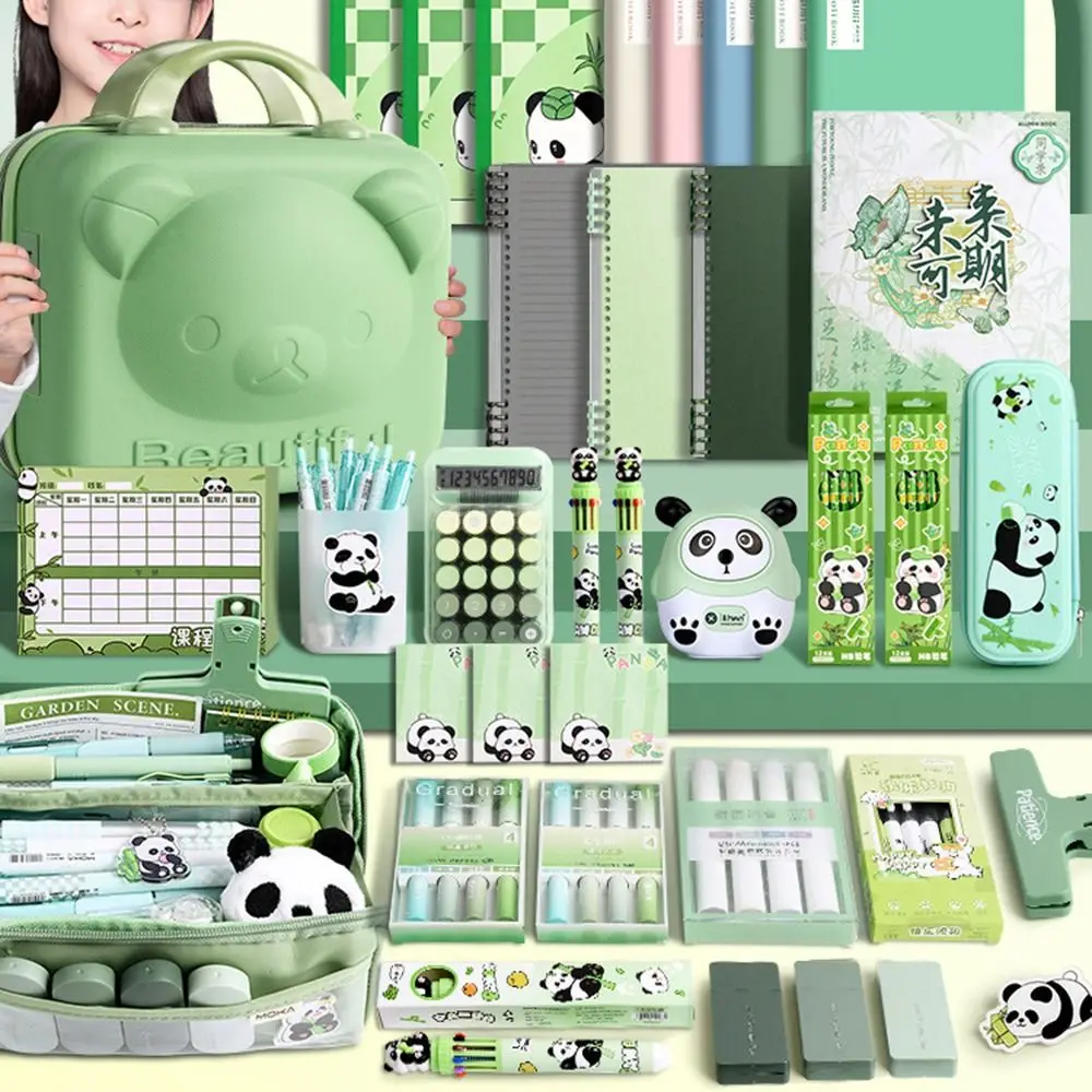 New Student Gift Panda Stationery Set Pencil Case Learning Supplies ...