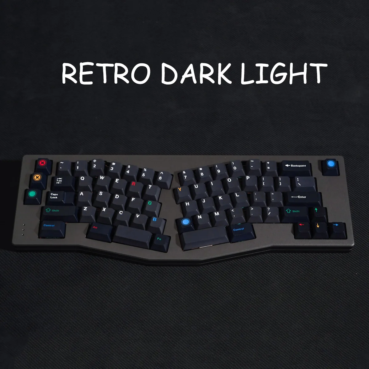 Large Set RETRO DARK LIGHTS GMK Keycap Clone Cherry Profile MX PBT DYE ...