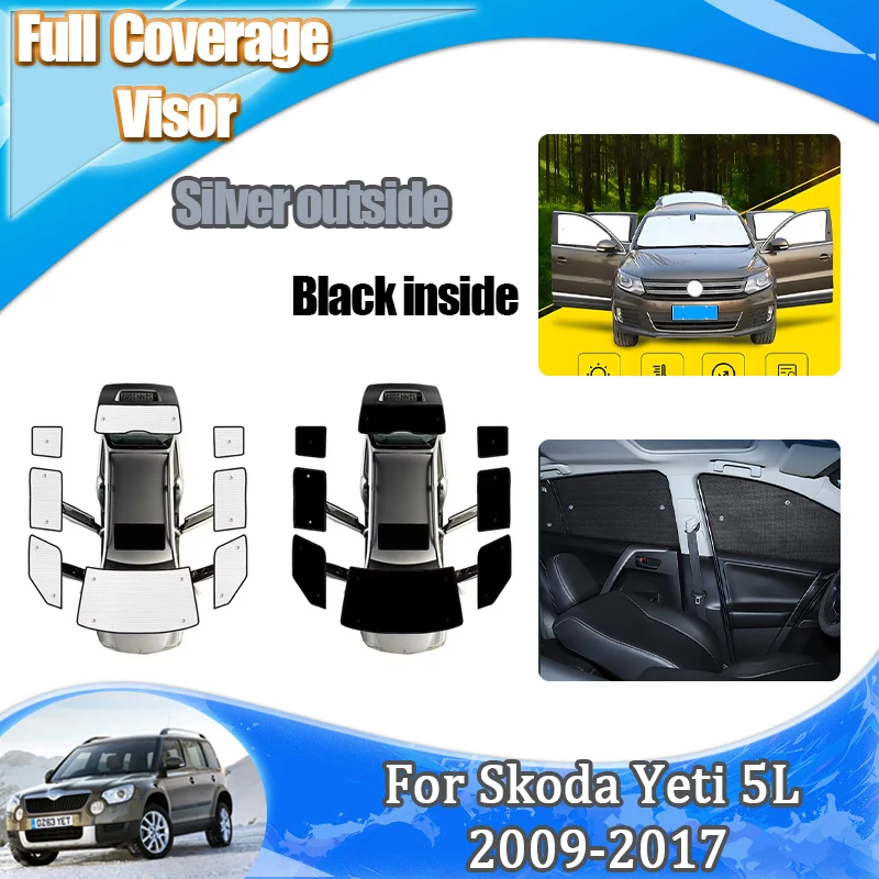 For Skoda Yeti 5L Car Accessories 2017-2009 2010 2012 Car Sun Visor ...