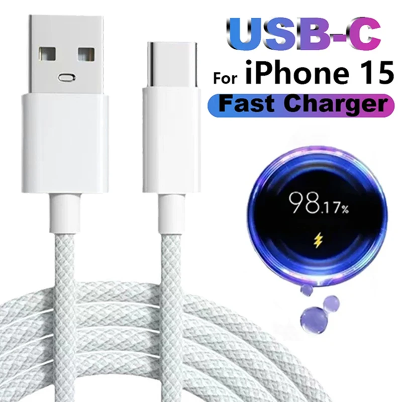 20W Fast Charging Type C Data Cables for IPhone 15 15Pro 15 Pro Max 15 ...