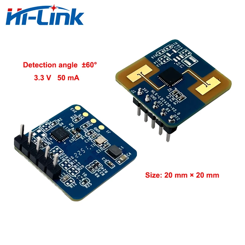 Hi-Link New Mini 3.3V 50mA HLK-LD2420 High Performance 24GHz Radar ...