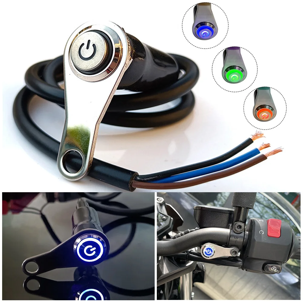 Motorcycle Switches ON+OFF Handlebar Mount Aluminum Alloy Waterproof ...