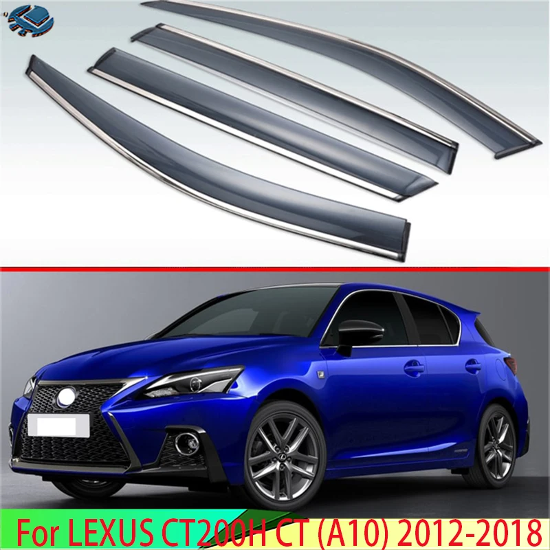 For-LEXUS-CT200H-CT-A10-2012-2018-Plastic-Exterior-Visor-Vent-Shades ...