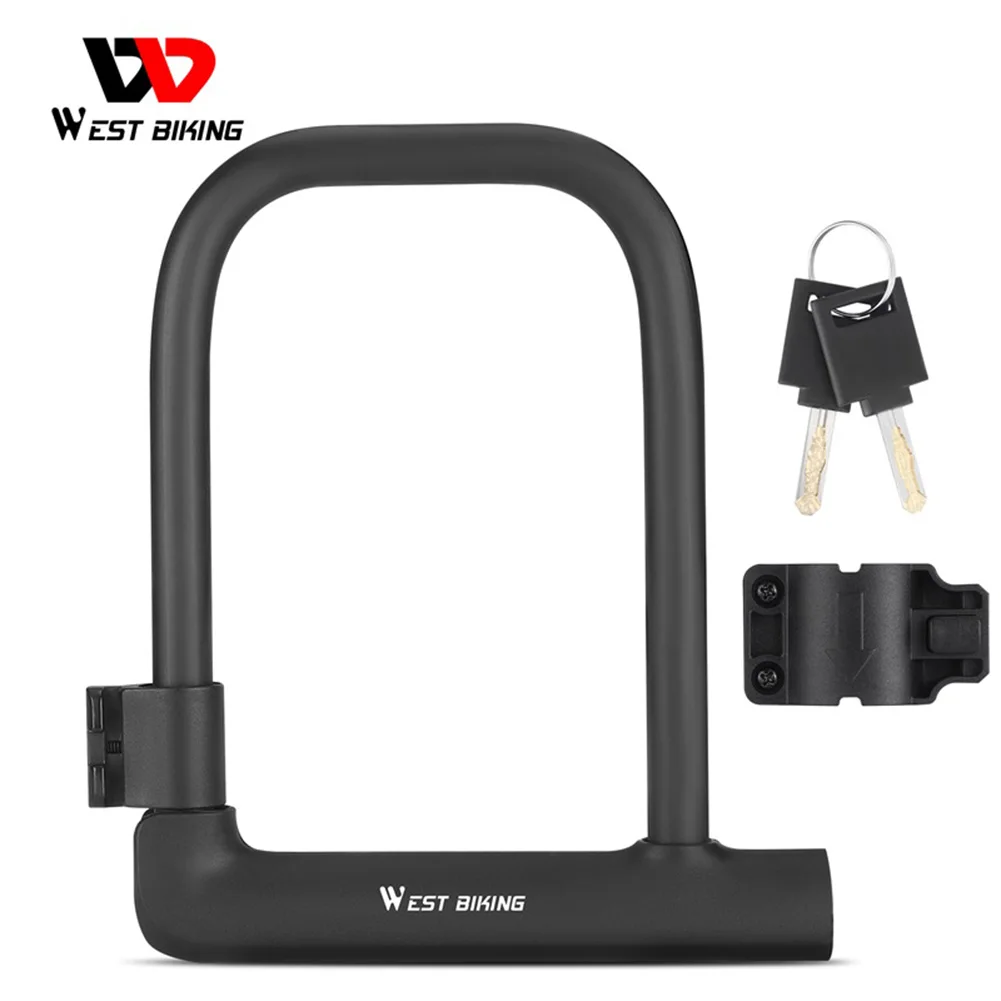 WEST-BIKING-Bicycle-U-Lock-Motorcycle-Scooter-Padlock-Anti-theft-MTB ...