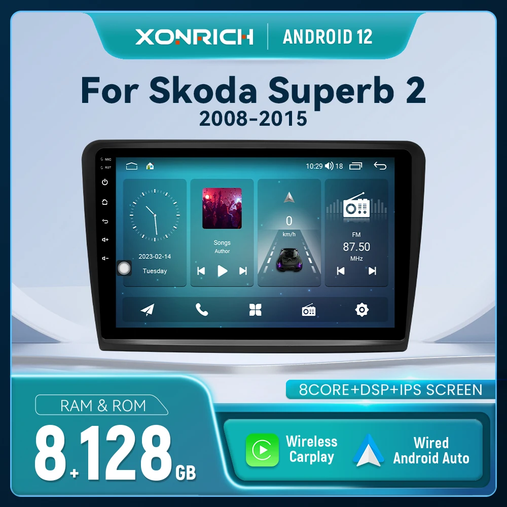 Wireless-Carplay-Android-12-Car-Radio-Multimedia-Player-For-Skoda ...