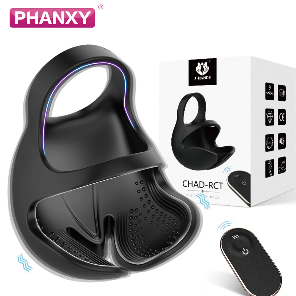 Male-Testicle-Vibrator-with-Dual-Motor-Wireless-Remote-Penis-Ring ...