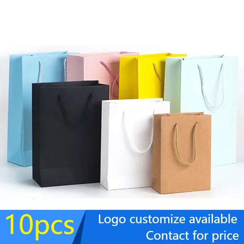 10-pcs-Multi-Size-DIY-Multifunction-Color-Kraft-Paper-Bag-with-Festival ...