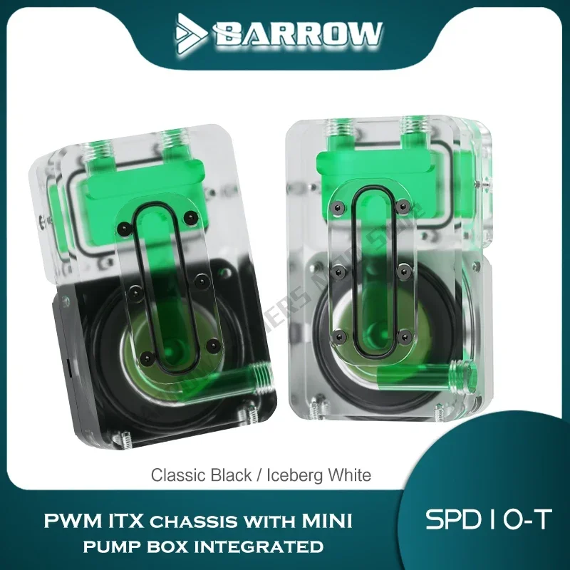 Barrow ITX Case AIO Pump Box Small Reservoir Combo ,10W PWM Mini Water ...
