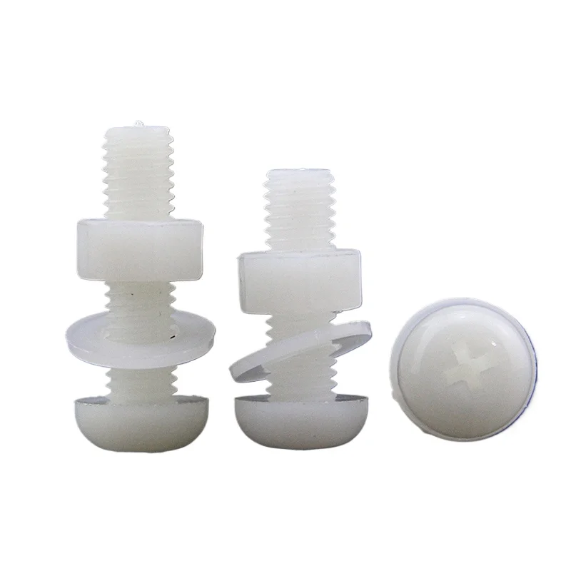 40PCS M2 M2.5 M8 M6 M5 Insulating Plastic Bolt Round Head Cross Nylon ...