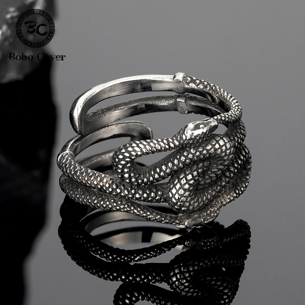 Punk-Norse-Mythology-Jormungand-Snake-Ring-Men-Women-Opening-Stainless ...
