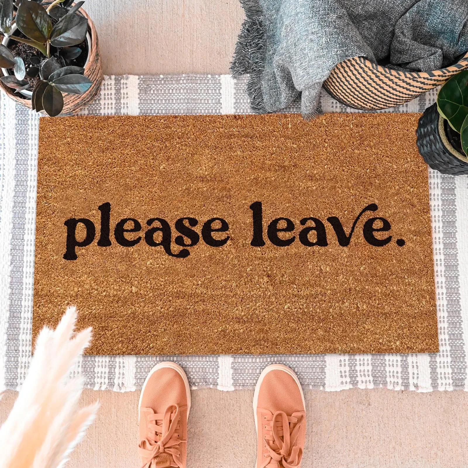 40x60cm-Funny-Doormat-Welcome-Front-Entrance-Door-Mat-Please-Leave ...