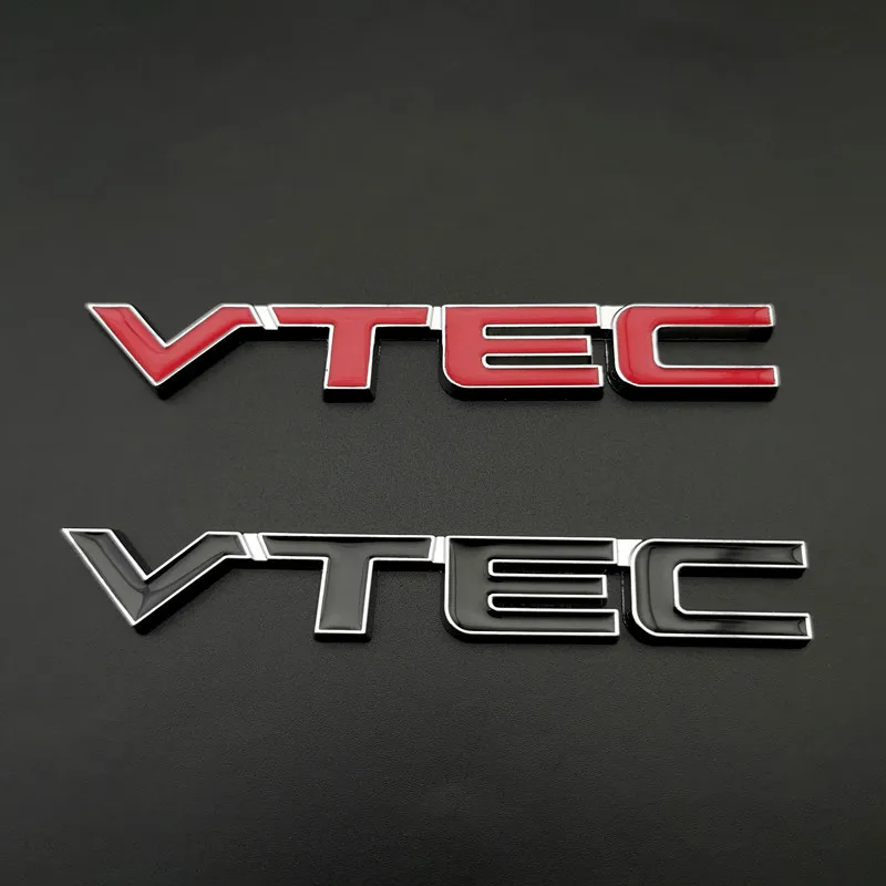 3D-Metal-Red-Black-Logo-VTEC-Emblem-Letters-Car-Badge-Trunk-Decal-For ...